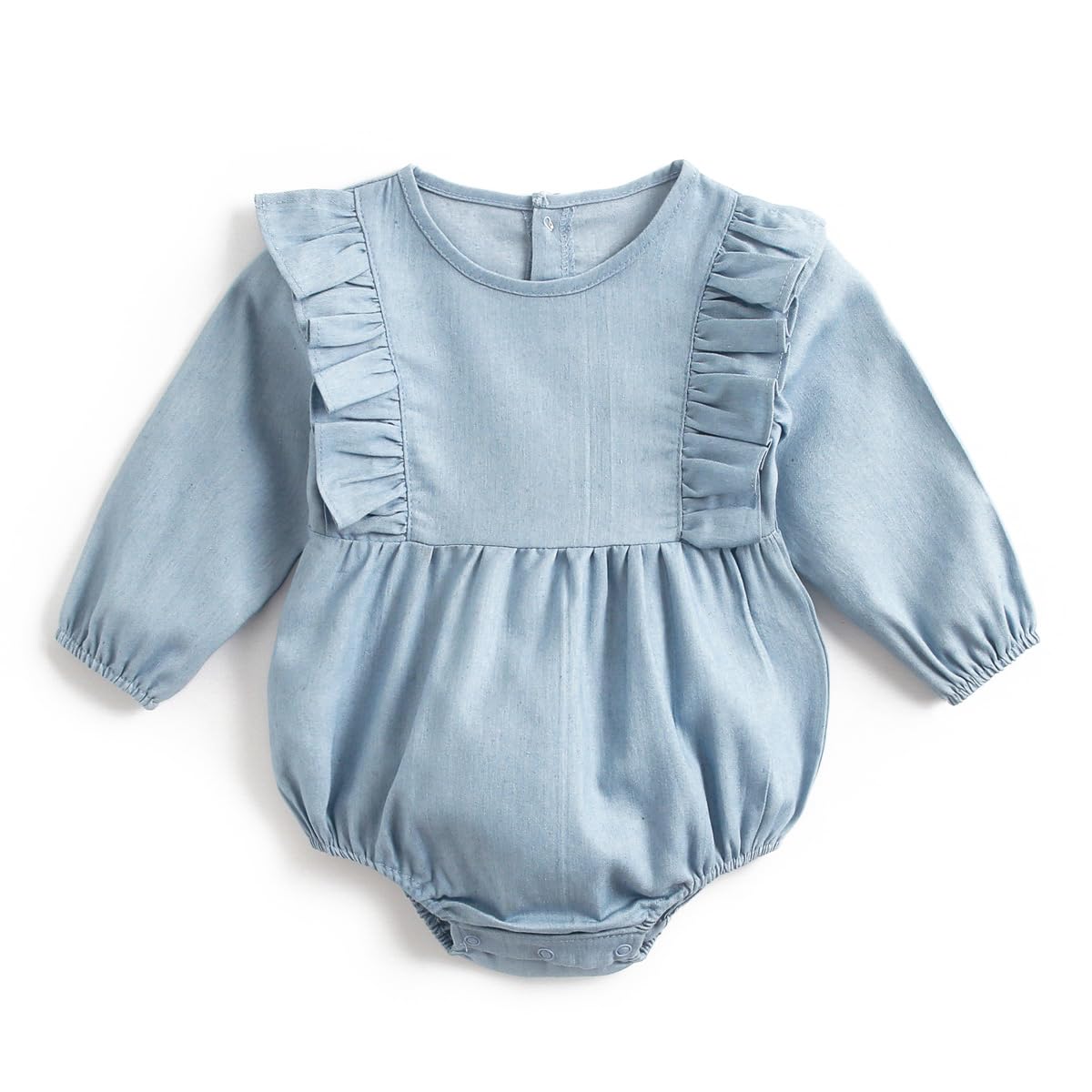 Simplee kids Baby Girl's Romper Jumpsuit Long Sleeves Onesie Bodysuits One Piece Outfits Clothesr for Spring Fall 6-12M