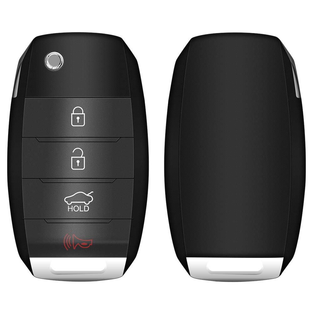 4 Button Smart Keyless Entry Remote Flip Key Fob Compatible with Kia Optima 2014-2015 (NYODD4TX1306-TFL) )
