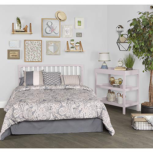 Dream On Me Ridgefield 5-in-1 Convertible Crib in Blush Pink & White, Greenguard Gold Certified