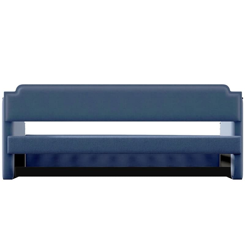 FLOYINM Upholstered Daybed with Trundle, Wood Slat Support,Upholstered Frame Sofa Bed, Twin