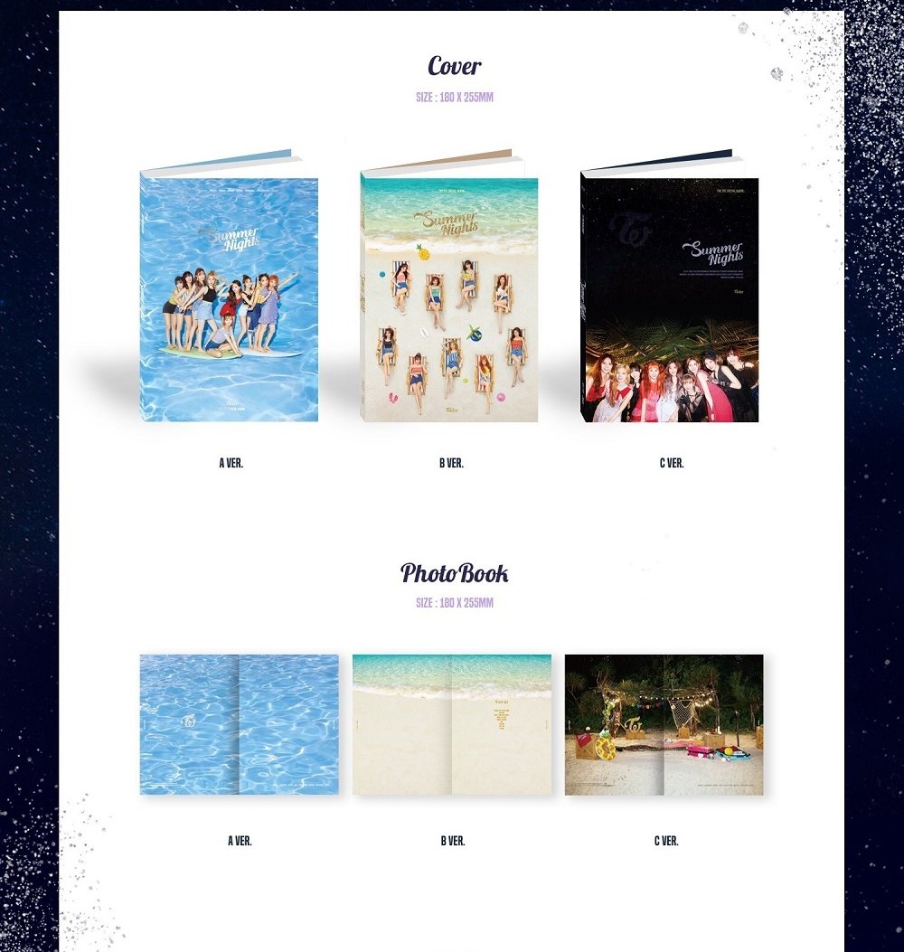 JYP TWICE - Summer Nights [C ver.] (2nd Special Album) CD+Photobook+Photocards+Folded Poster+Free Gift