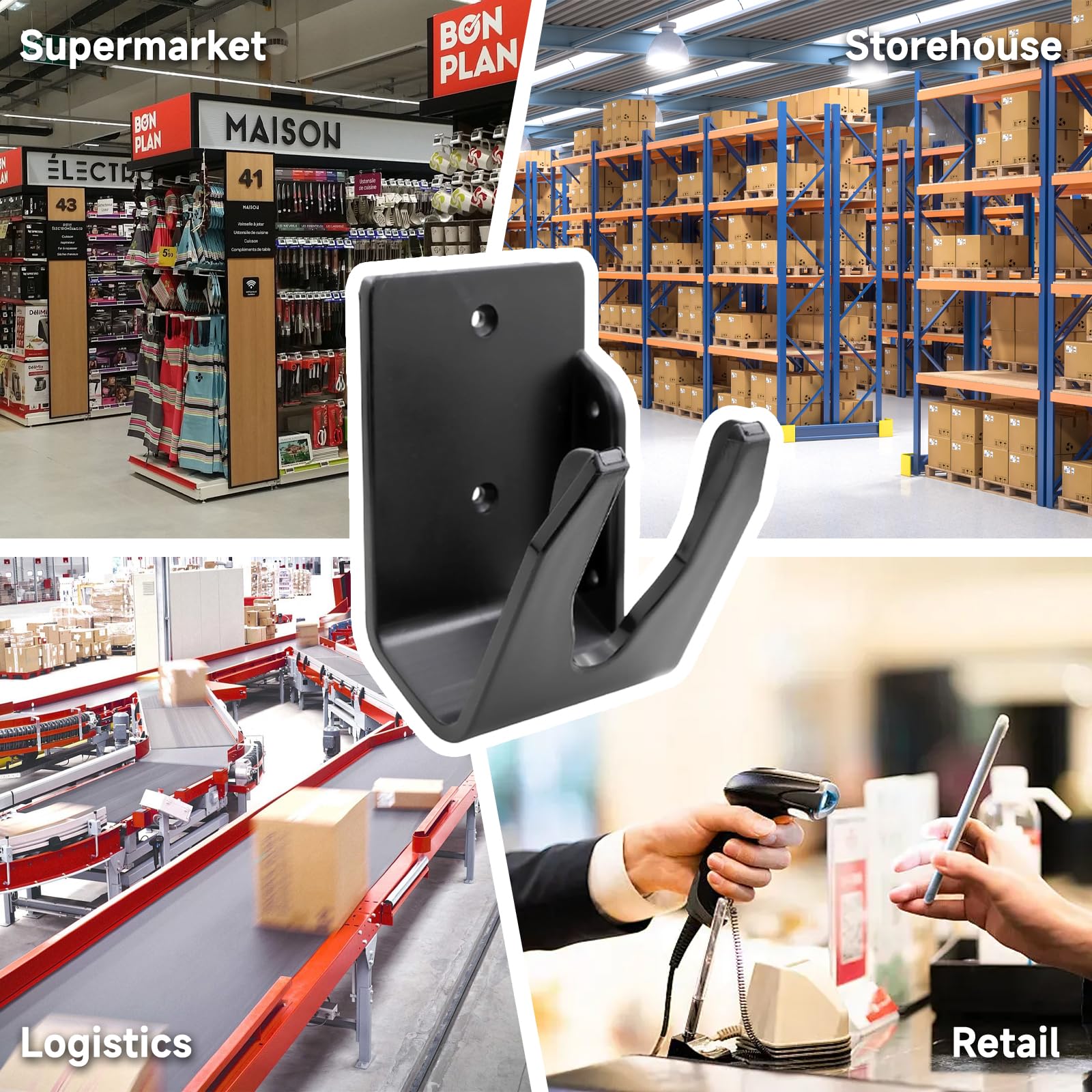 VENREA Barcode Scanner Bracket, Barcode Reader Bracket Wall Mounted Access Device Suitable for Tera Pro Barcode Scanner 2D QR 1D Barcode Reader, Symbol Zebra Honeywell Intermec Motorola