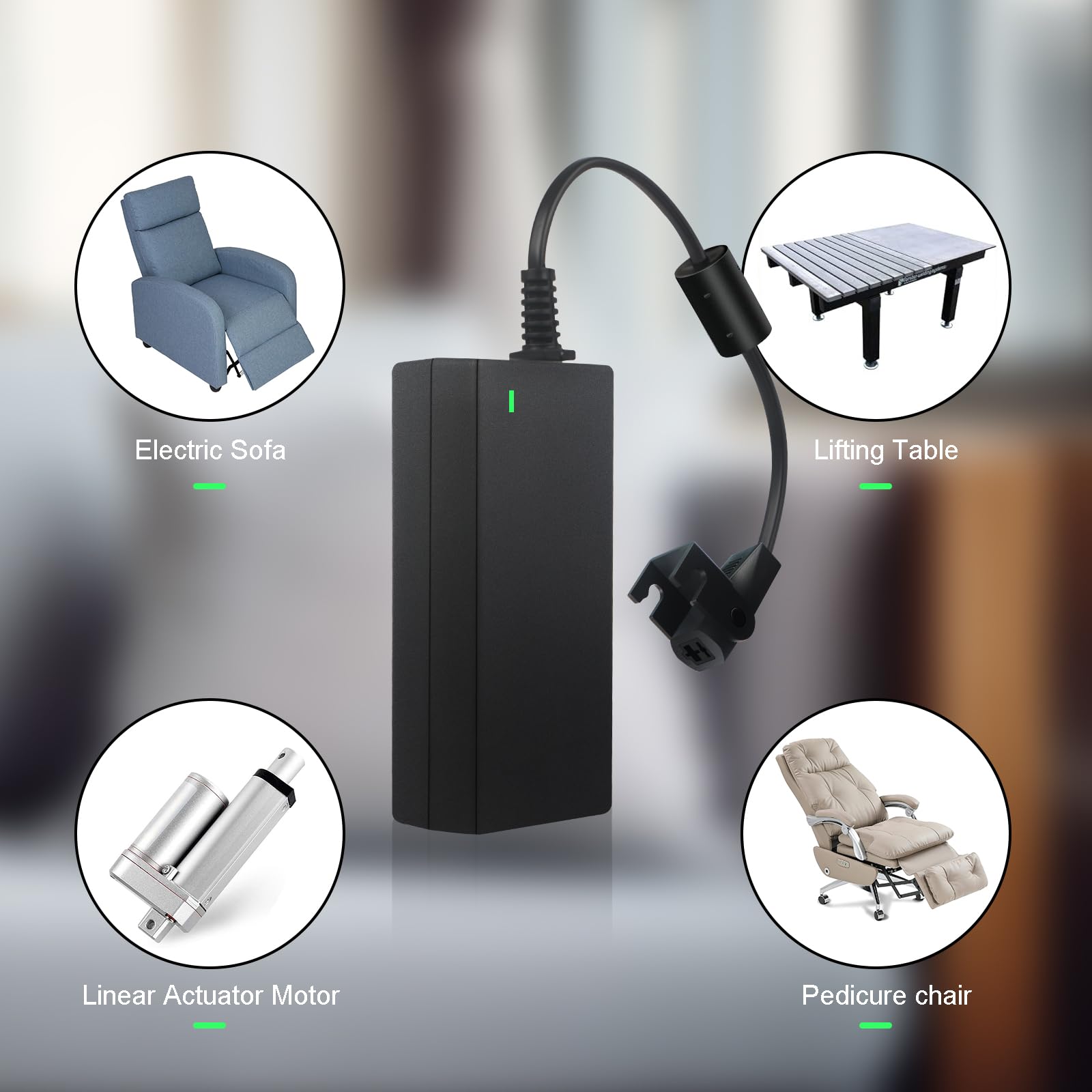 29V 2A Adapter AC/DC Power Recliner Power Supply Transformer Compatible with All Recliners Lift Chair or Power Recliner