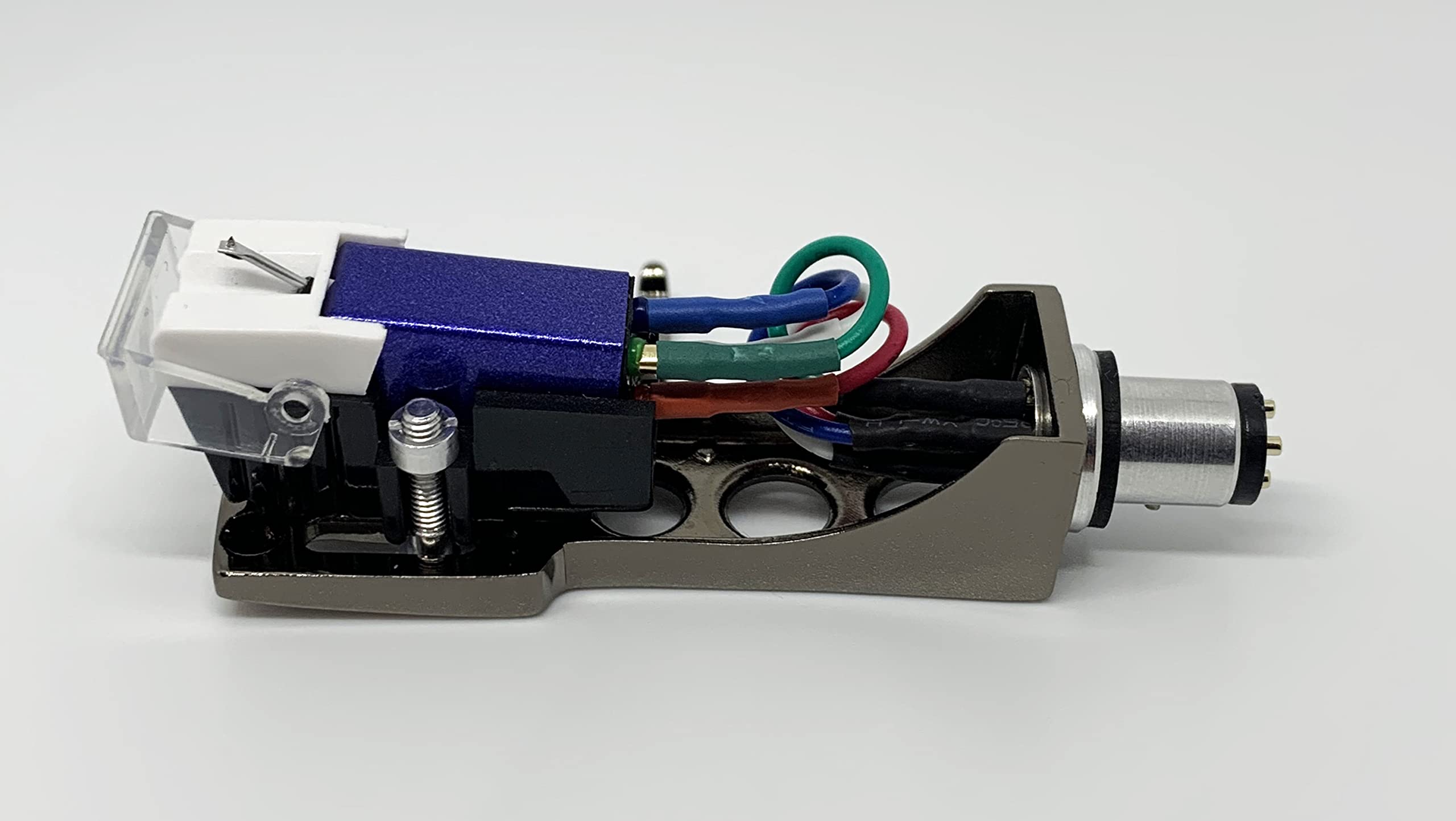 Blue Cartridge and Stylus, needle and Titanium Headshell with mounting bolts for Stanton T120, T60, T80, T90, T62, T92, ST150, T92 usb, ST100, STR8100, STR880, STR890