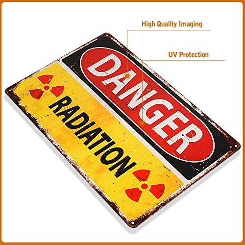 dingleiever-Danger Sign-Danger Radiation Allied Military Vintage Metal Sign -Funny Vintage Signs