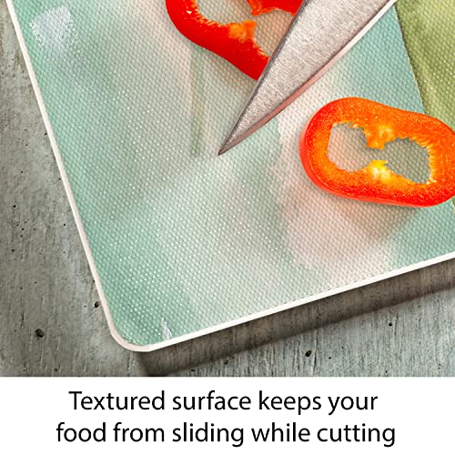 CounterArt Greenery 3mm Heat Tolerant Tempered Glass Cutting Board 15β x 12β Manufactured in the USA Dishwasher Safe
