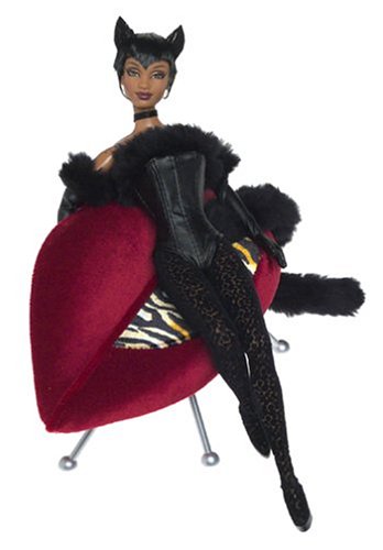Barbie Collector - Lounge Kitties Doll Collection - Black Panther with Lips Shaped Ottoman