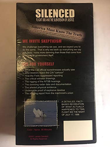 Silenced Flight 800 and The Subversion of Justice VHS TWA 1996 Rare Hard to Find Video