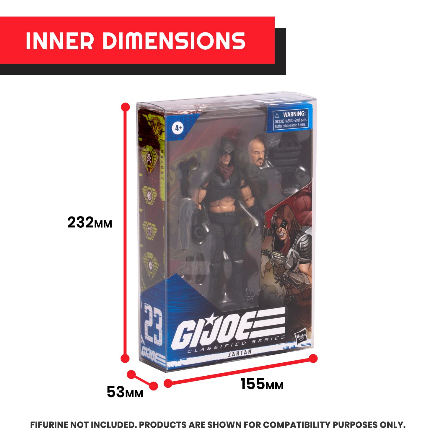 EVORETRO Action Figure Display Protective Case Box for GI Joe 6 inches Classified Series and Marvel Legends 6 inches Infinity Saga - 10-Pack - Stackable 0.40MM Thick, Clear PET Plastic Protector