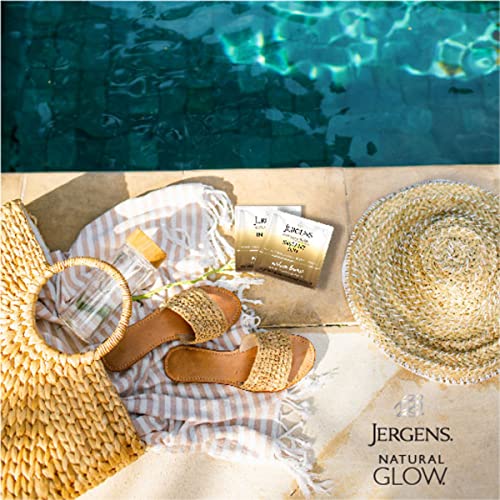 Jergens Natural Glow Instant Sun Sunless Tanning Towelettes, Single-Use Self Tanner Wipes for Flawless, Natural-Looking Color, 6 Count