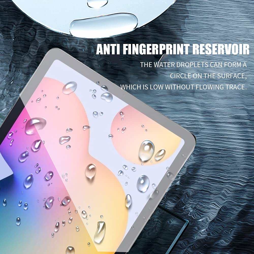 ZenRich (2 Pack) Anti-Glare Screen Protector for Samsung Galaxy Tab S6 Lite 10.4'' 2024/2022/2020, 9H Hardness Tempered Glass Screen Film for S Pen Compatible/Scratch Resistant/Bubble Free