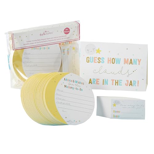 Kate Aspen Card & Baby Game Twinkle, One Size, Shower Advice Card & Game (Set of 50), (28578NA)