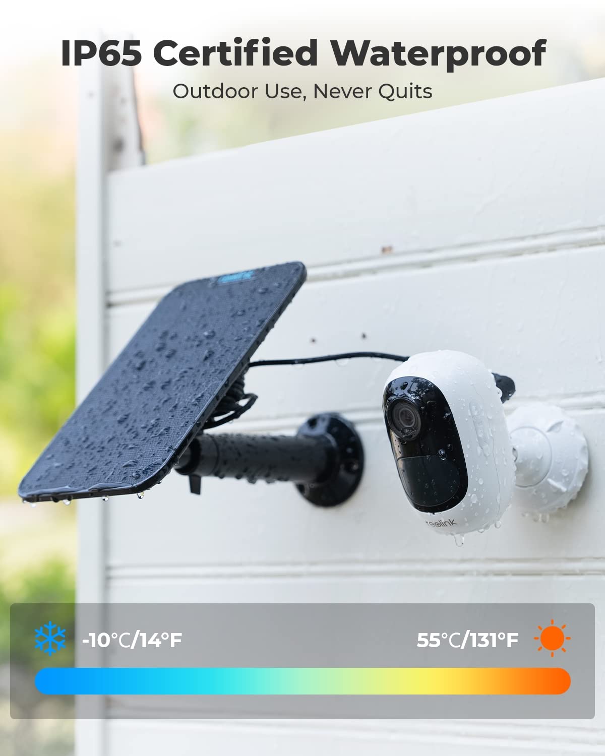 REOLINK 3MP Outdoor Cameras for Home Security, Argus 2E+Solar Panel, No Hub Needed, Local Storage, Human/Vehicle Detection, Rechargeable Battery Solar Powered Camera with 32GB SD Card