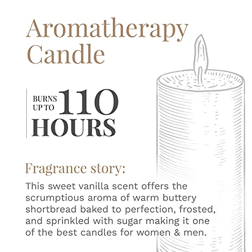 Candle-lite Scented Candles, Cinnamon Rolls Fragrance, One 18 oz., Brown Color & Scented Candles, Creamy Vanilla Swirl Fragrance, One 18 oz. Single-Wick Aromatherapy Candle, Off-White Color