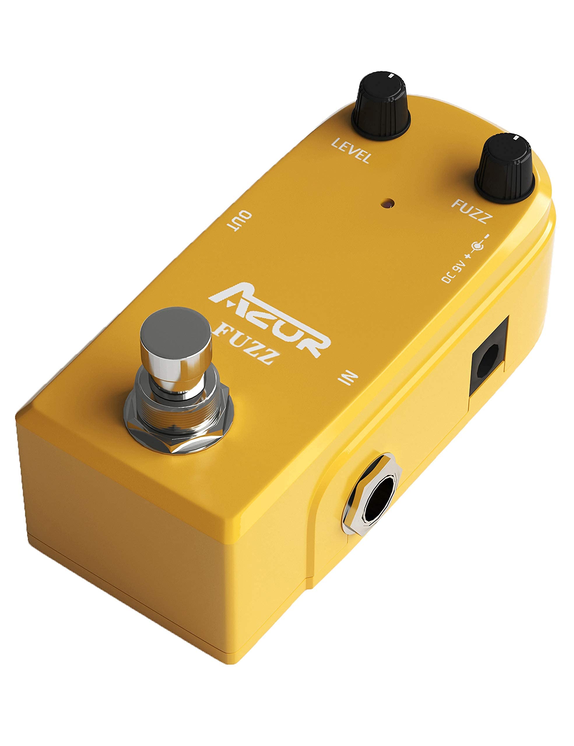 AZOR Pedal Power Adapter with Vintage Fuzz Guitar Effect Pedal with True Bypass Mini Pedal