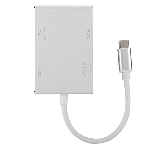 Type-C Converter 1920x1200/30hz Hub Adapter Easy to Carry Aluminum Alloy Multifunction for Computer Desktop
