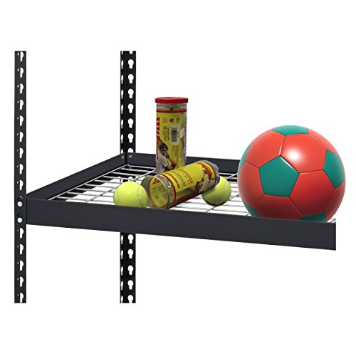 Edsal TRK-482478W5 Black Steel Shelving, 78" Height x 48" Width x 24" Depth