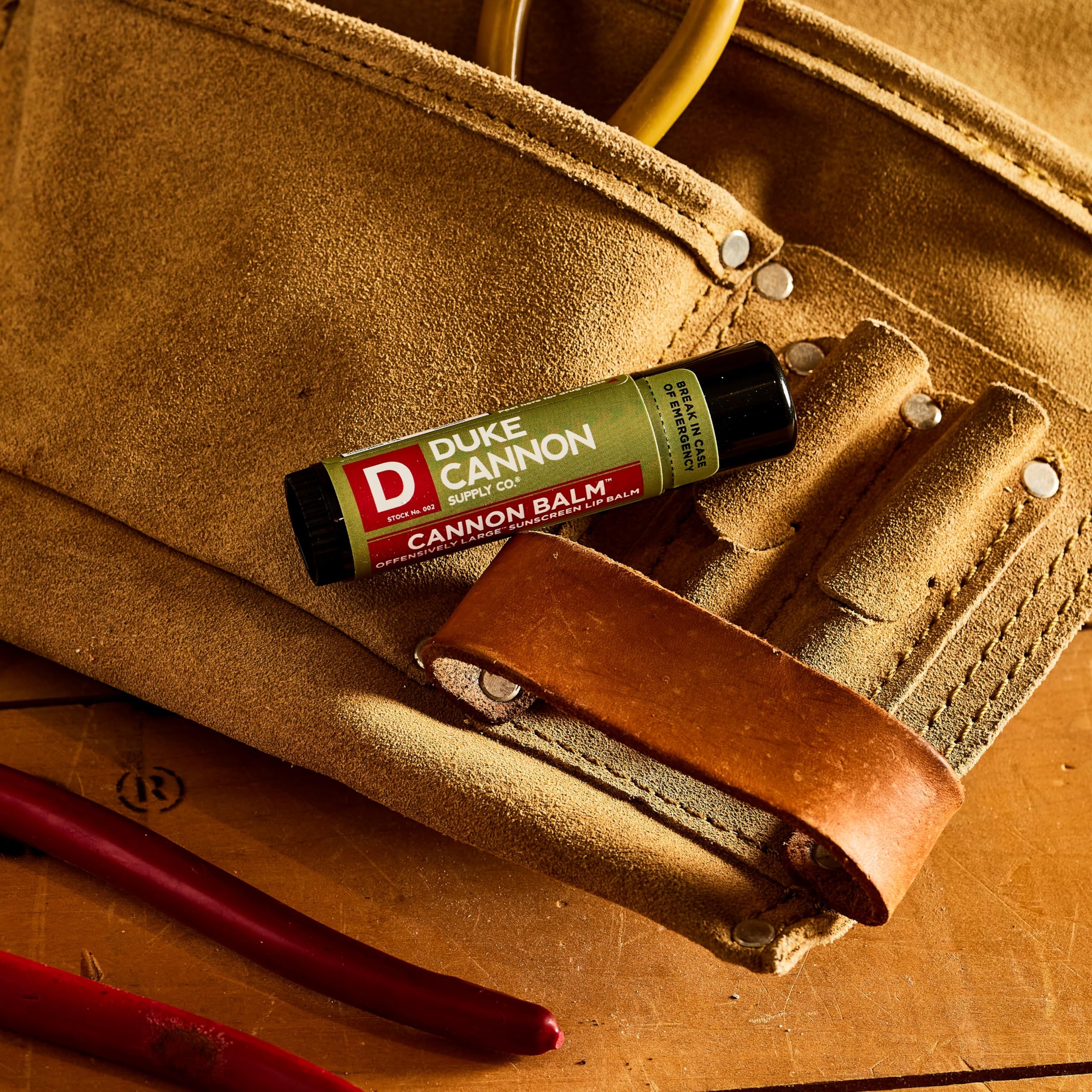Duke Cannon Balm 140° Tactical Lip Protectant - Blood Orange Mint Flavored Lip Balm for Men with SPF 30, Large Size, Premium Ingredients, 0.56oz
