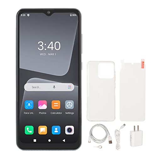 Airshi 6.53 Inch Unlocked Cell Phone, 4500mAh Battery 5G WiFi M13 Smartphone 6GB 128GB for Work (US Plug)