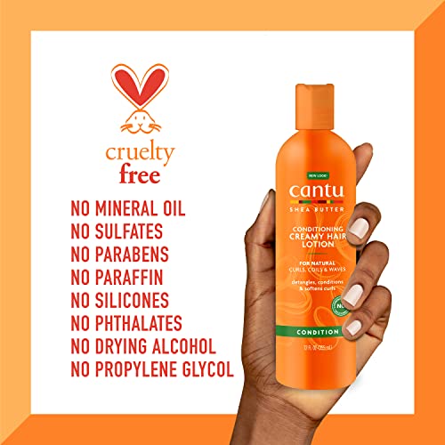Cantu Conditioning Creamy Hair Lotion with Shea Butter for Natural Hair, 12 fl oz