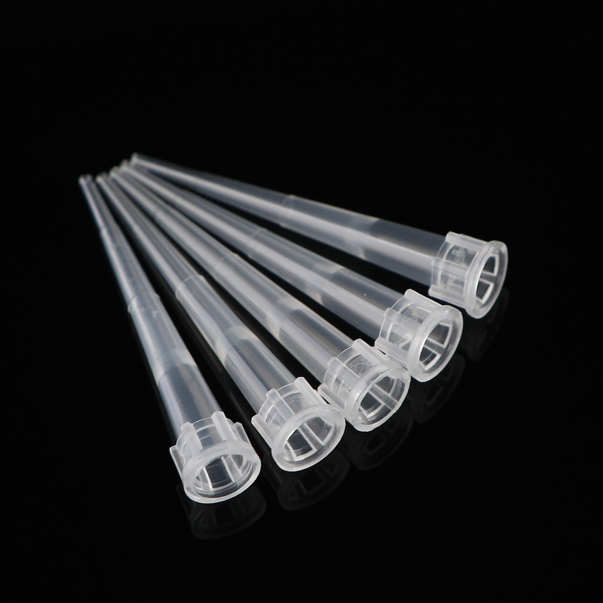 Eowpower 1000 Pieces Clear White 10 ul Laboratory Lab Plastic Liquid Pipette Pipettor Tips