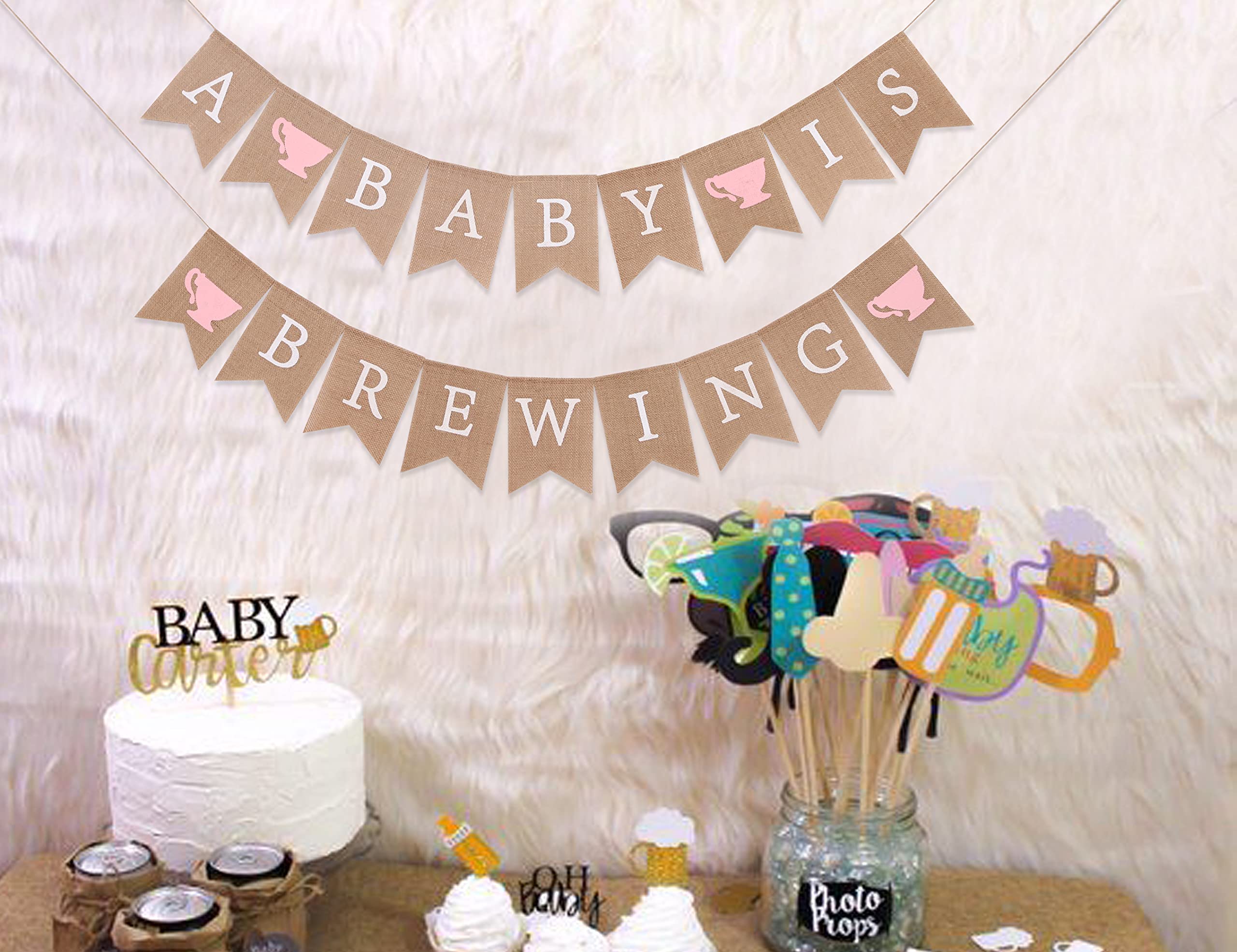 Tea Party Bridal Shower - Tea With The Bride To Be, Bridal Shower Burlap Banner, Bride To Be Banner, Tea Party Shower Decorations (Tea With The Bride To Be)