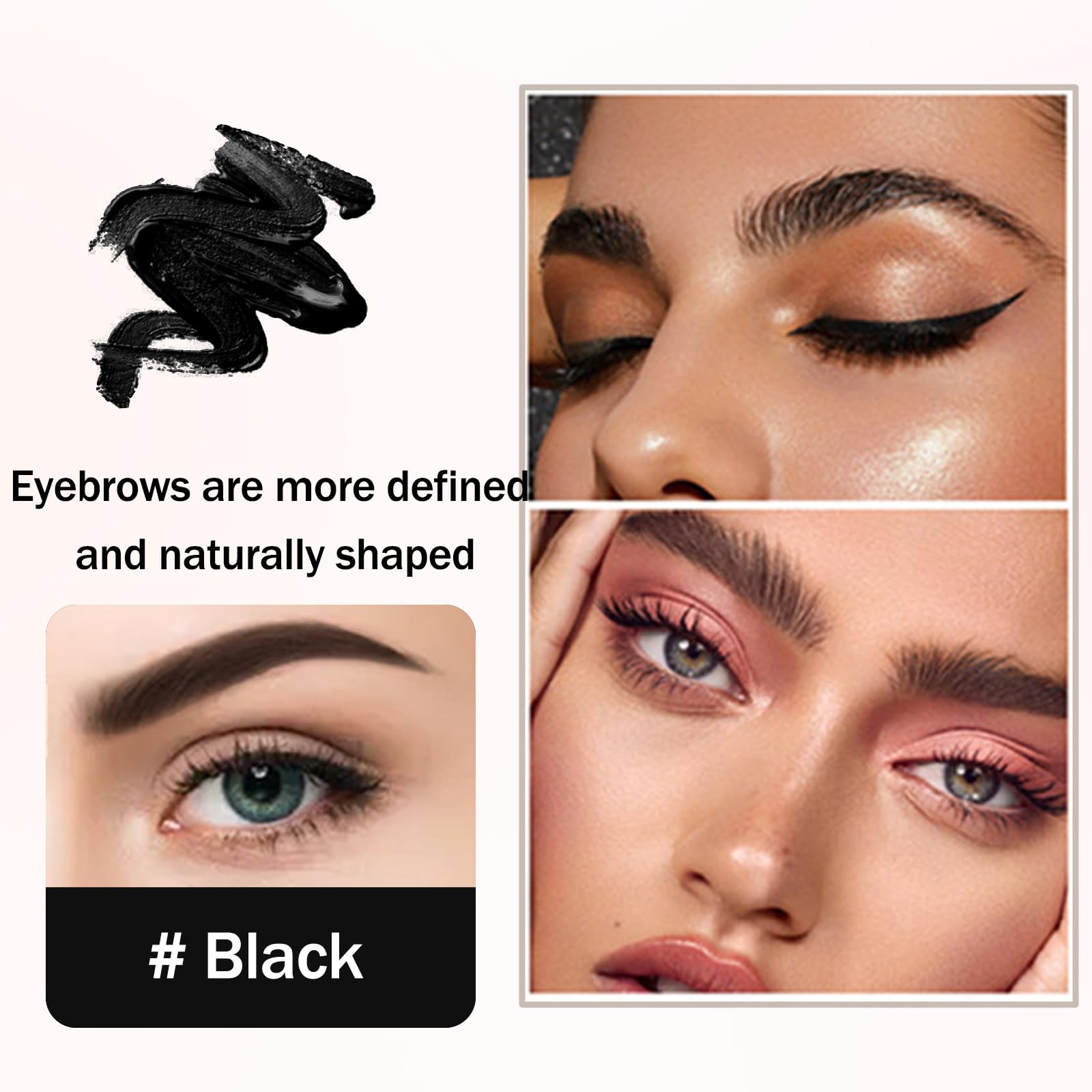 4 in 1 lash and brow lift kit,Professional Eyelash Perm Kit and Black Eyelash & Eyebrow Set, Quick Lifting Perming & Voluminous Coloring with Complete Tools DIY Use at Home & Salon Supplies (Black)
