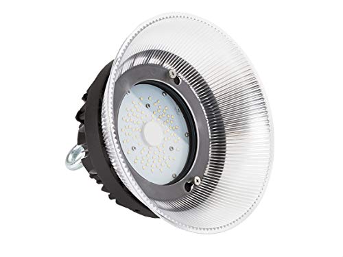 AmazonCommercial LED Value UFO High Bay, 50 Watt, 50000 Hours, Dimmable 0-10V, 6500 Lumens, ETL and DLC Certified, Daylight, 1-Pack