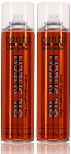 Cantu Shea Butter Oil Sheen Deep Conditioning Spray 10 Ounce (295ml) (2 Pack)