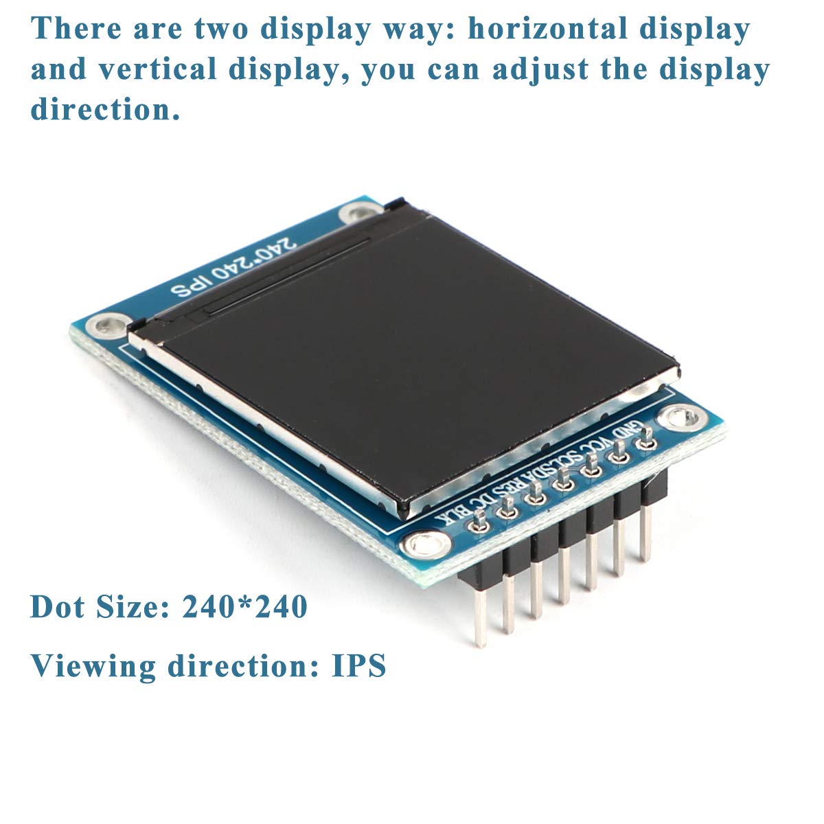 MakerFocus TFT LCD Screen Display 1.3inch TFT LCD Module, 240x240 IPS 65K Full Color 3.3V with SPI Interface ST7789 IC Driver, 51 STM32 Ar duino Routines for DIY