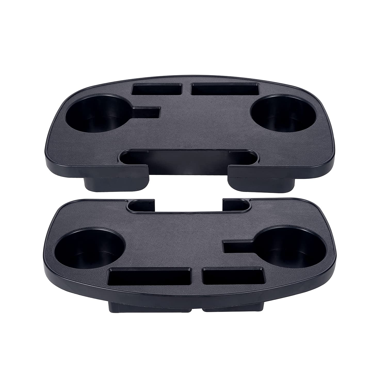 Hanperal 2Pack Zero Gravity Chair Cup Holder for Zero Gravity Chair, Upgraded Version Cup Holder, Universal Clip On Chair Table with Mobile Device Slot and Snack Tray/Black