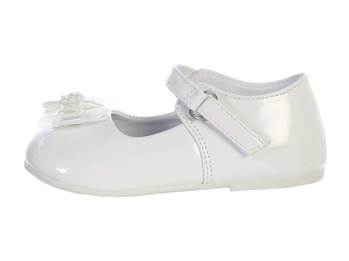 Swea Pea & Lilli Lito Joyce Infant Girls Special Occasion/Christening White/Ivory Shoe with Bow (4, White)