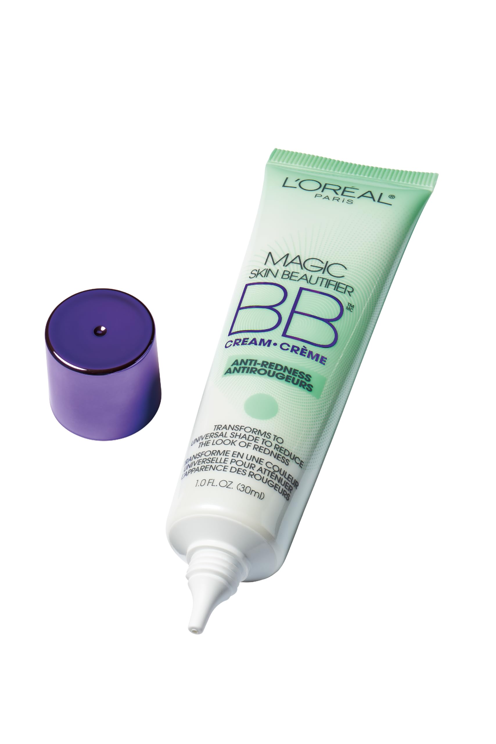 L’Oréal Paris Makeup Magic Skin Beautifier BB Cream Tinted Moisturizer, Anti-Redness, 1 fl oz, 2 Count