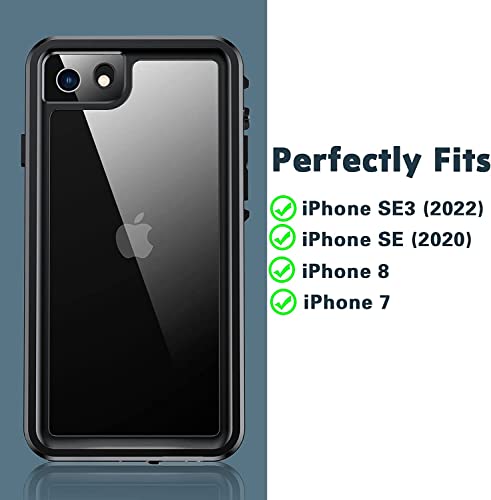 Bestcellcase Waterproof iPhone SE 2022/SE 2020/iPhone 8/iPhone 7 Case Shockproof,Full Body Protective Case with Screen Protector,Heavy Duty Phone Case for iPhone 7/8/SE,Green