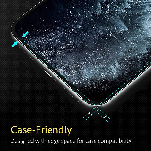 ESR Screen Protector Compatible for iPhone 11 Pro Max,iPhone Xs Max [2 Pack] [Easy Installation Frame] [Case Friendly], Premium Tempered Glass Screen Protector for iPhone 6.5 Inch (2019)