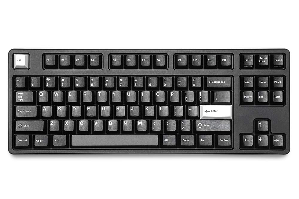 DROP GMK White-On-Black Custom Mechanical Keyboard Keycap Set - 146-keys, Doubleshot ABS Bow, Cherry Profile, for 60%, TKL, 1800 Layouts, etc.,