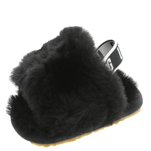 UGG Kids' Fluff Yeah Slide Slipper, Black, 2