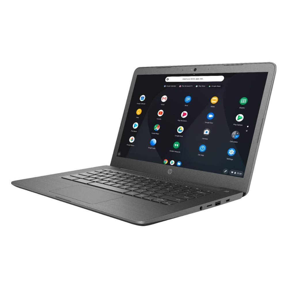 HP 2021 Chromebook 14 Inch Non-Touch Laptop, AMD A4-9120C up to 2.4 GHz, 4GB DDR4 RAM, 32GB eMMC, WiFi, Bluetooth, Webcam, Chrome OS, Gray + NexiGo 32GB MicroSD Card Bundle