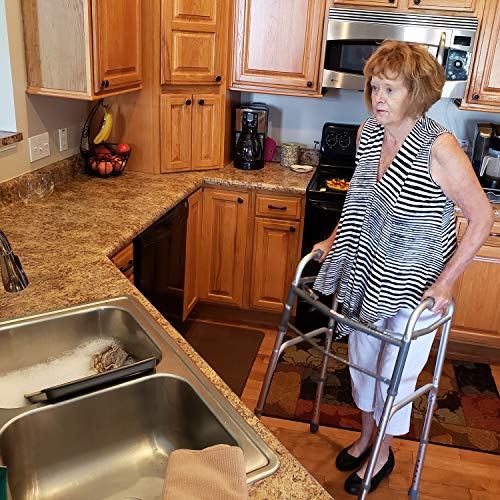 Carex Folding Walker for Seniors - Adult Walker With Wheels - Portable Medical Walker with Adjustable Height, 30-37 Inches, Aluminum, Lightweight