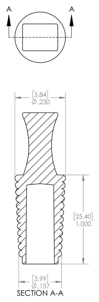 Caplugs SH-31657 Masking NBR Flangeless Plug. to Plug Min 0.157" Max 0.23" Height 1" FP00250, Nitrile, to Plug Mini 0.157" Medium 0.23" Height 1", Black