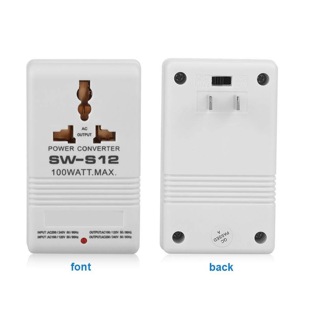Voltage Converter - Power Plug Adapter 100W 110V/120V to 220V/240V Step-Up and Down Voltage Converter Transformer Travel Voltage Power Converter (CN Standard Plug