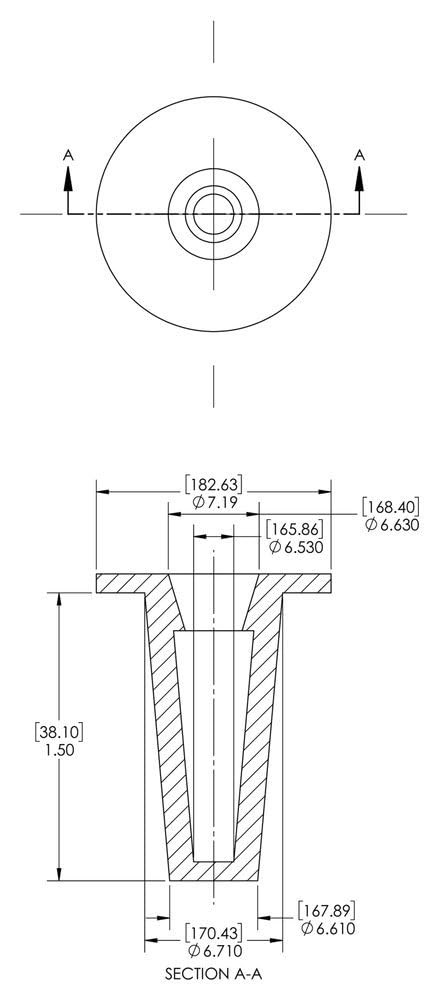 Caplugs T-1107 T Series – Plastic Tapered Cap and Plug, 20 Pack, Red LD-PE, Cap OD 6.53" x Plug ID 6.71" Protective Closures, Dust and Moisture Seals, MIL Spec, SAE Fittings, Hydraulic, EZ Remove