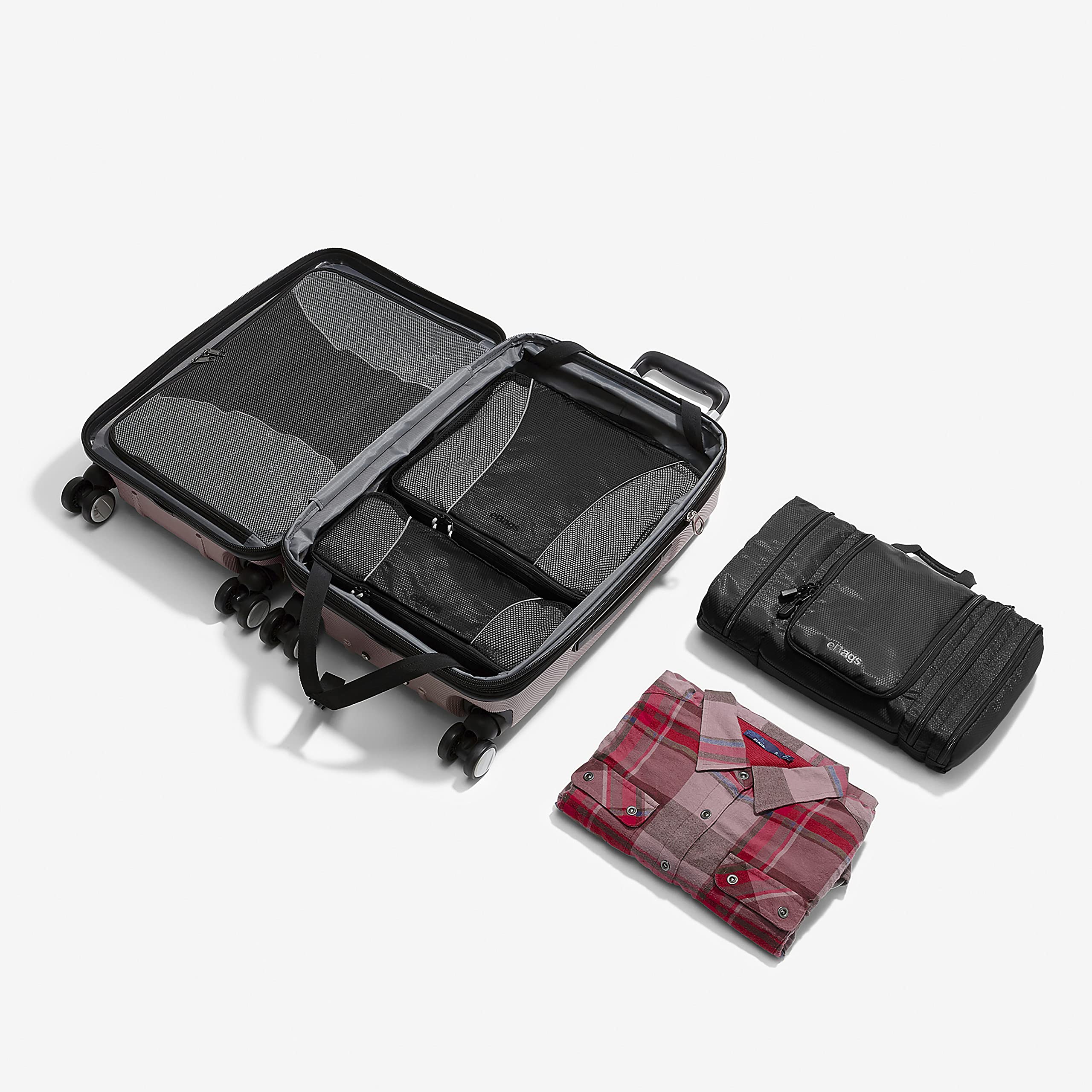 eBags Classic Large Pack-it-Flat Toiletry Kit (Titanium)