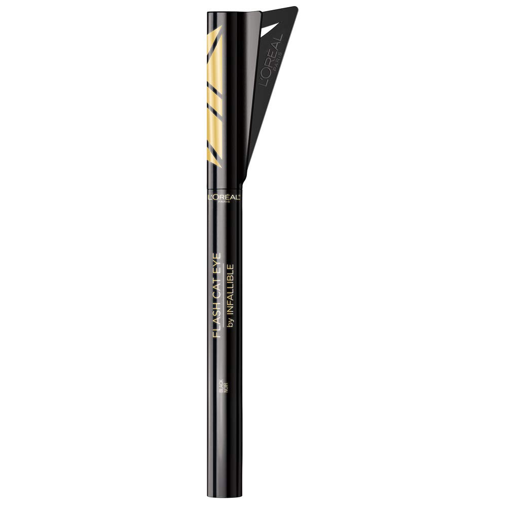 L'Oreal Paris Cosmetics Halloween Makeup Kit, Infallible Flash Cat Liquid Brush Tip Eyeliner With Limited Edition Cat Ear Headband, Black