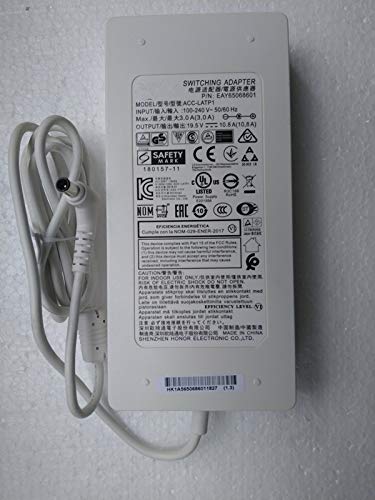 New AC Adapter White 210W 19.5V 10.8A Acc-LATP1 EAY65068601 for Lg 34UC99-W 32UD99-W 38UC99-W 38WK95C-W 38BP85C-W 32UP550N-W.AUS Lg Projector HU70LAB HU70LA HU70LAB.AUS HU70LAB.AUS + Black Cord