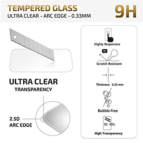 NEW'C [3 Pack] Designed for Samsung Galaxy A71, Note 10 Lite Screen Protector Tempered Glass, Case Friendly Ultra Resistant