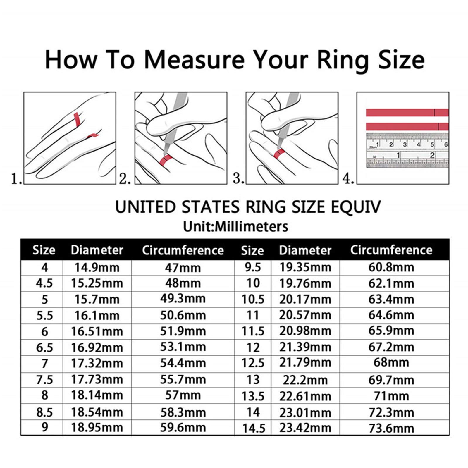 3.4Ct Bridal Wedding Ring Set for Women 14k White Gold Three Stones Engagement Rings Cz Two Bands Promise Size 6