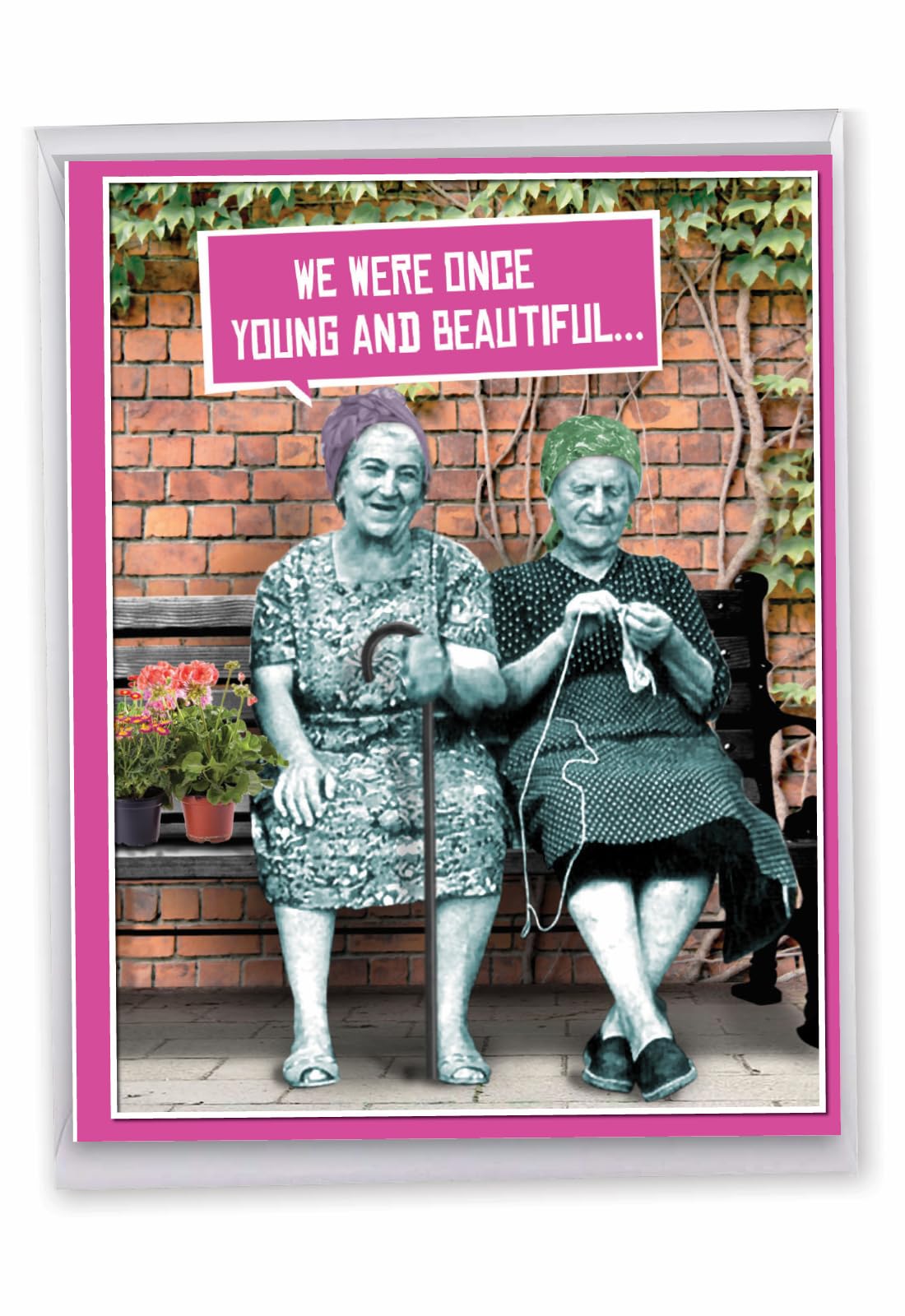 NobleWorks - Big Funny Birthday Greeting Card 8.5 x 11 Inch with Envelope (1 Pack) Large Jumbo Bday Card for Women Young and Beautiful J3635BDG