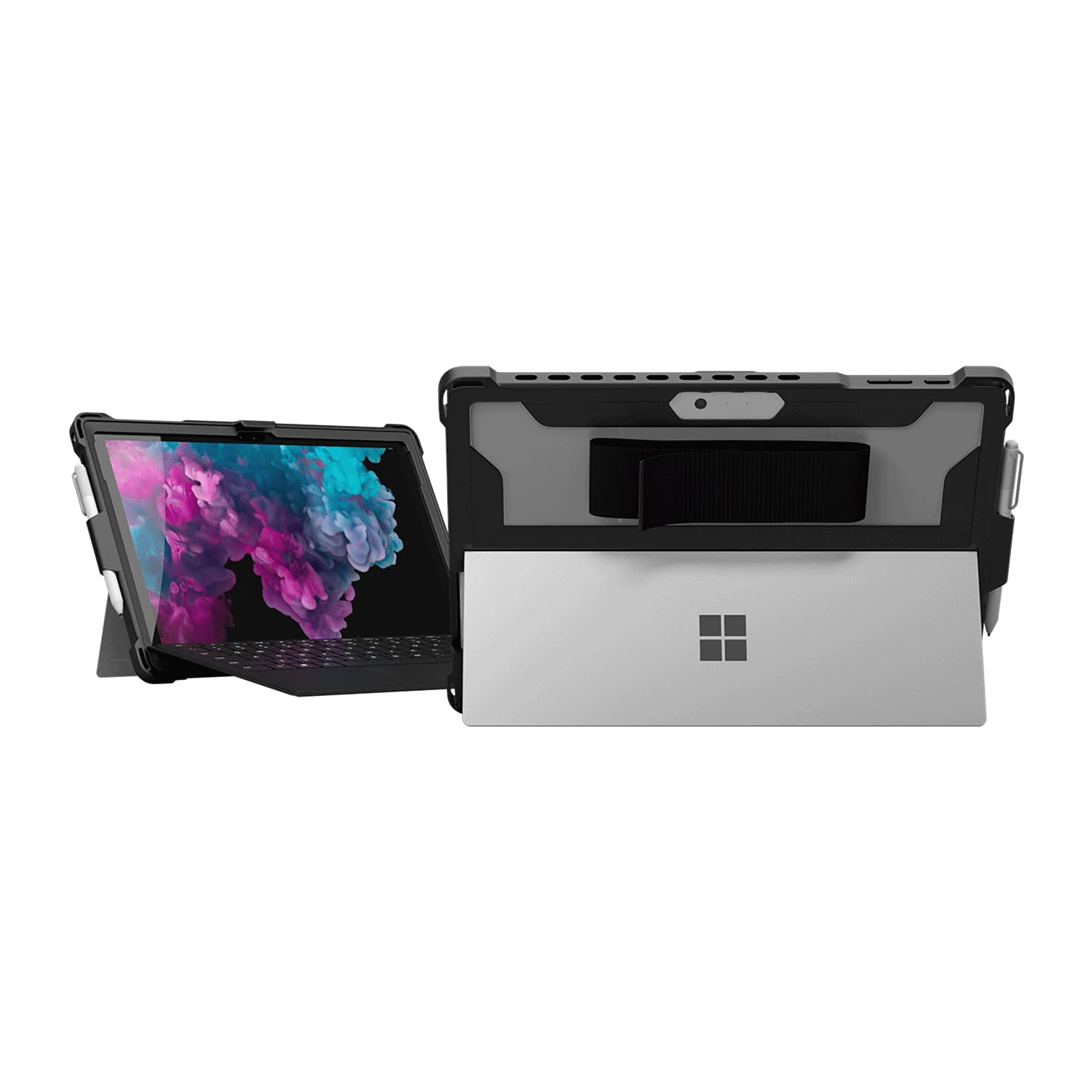 MAXCases Extreme Shell for Microsoft Surface Pro 5, 6, & 7 Rugged Protective Case - Protective Stand, Stylus Pen Holder, Laptop Case (Black)
