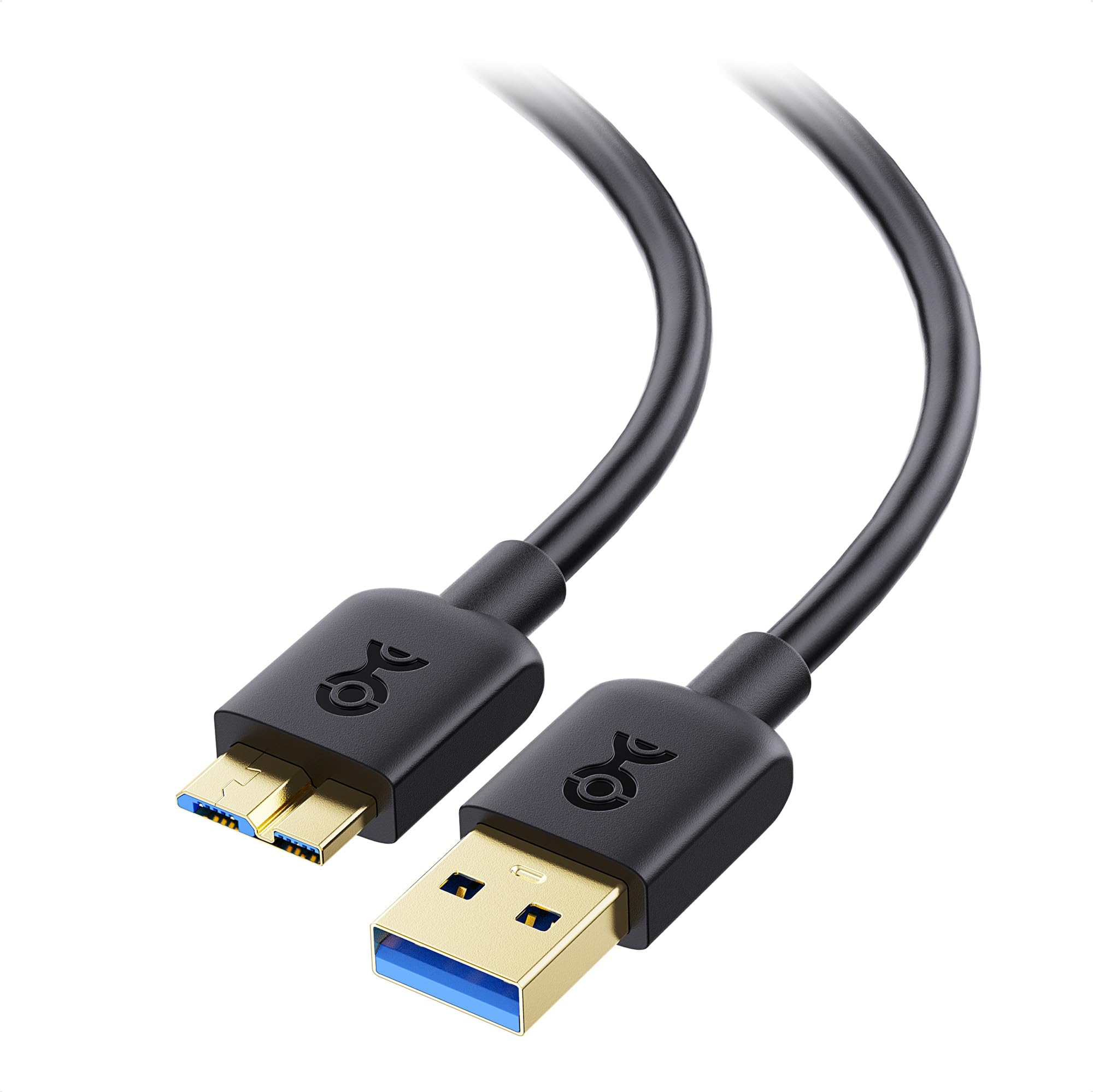 Cable Matters 2-Pack Micro USB 3.0 Cable 6 ft (External Hard Drive Cable, USB to USB Micro B Cable) in Black, Compatible with Seagate, LaCie, Toshiba, Samsung, Western Digital/WD External Hard Drive